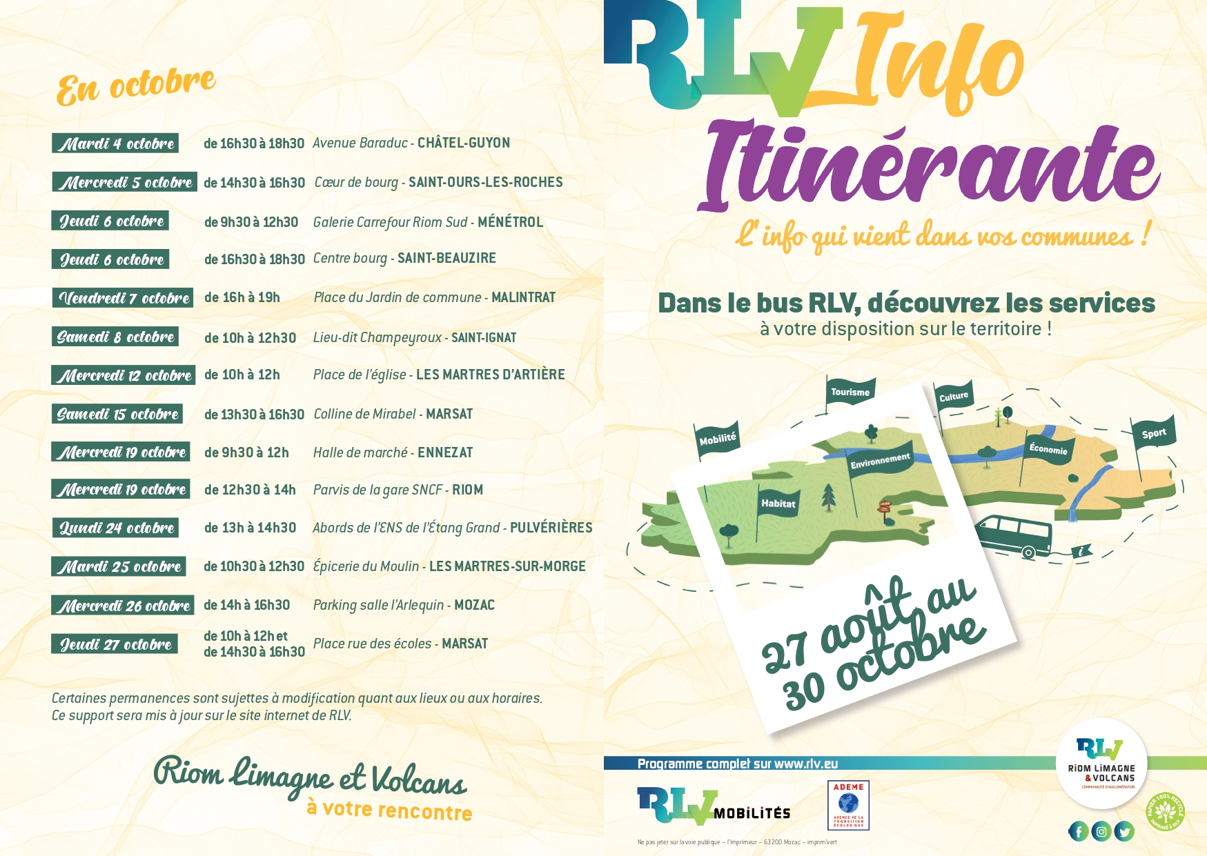 Bus RLV Info Itinérante dans les communes
